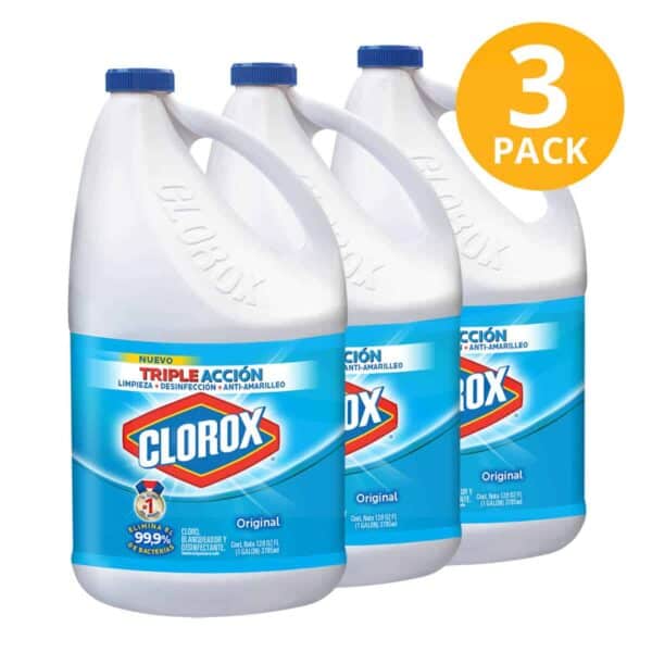 Clorox Blanqueador Original, Cloro, 1 Galón (Pack de 3) - Superunico ...