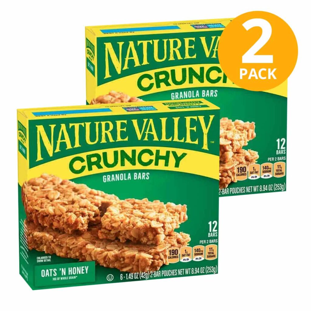 Nature Valley, 24 Barras de Granola, Oats 'n Honey (Pack de 2 x 12 ...