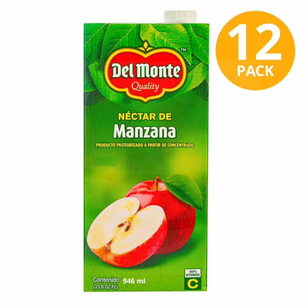 Del Monte Néctar de Manzana 946 ml (Pack de 12) - Superunico - El Supermercado 100% Online de Panamá