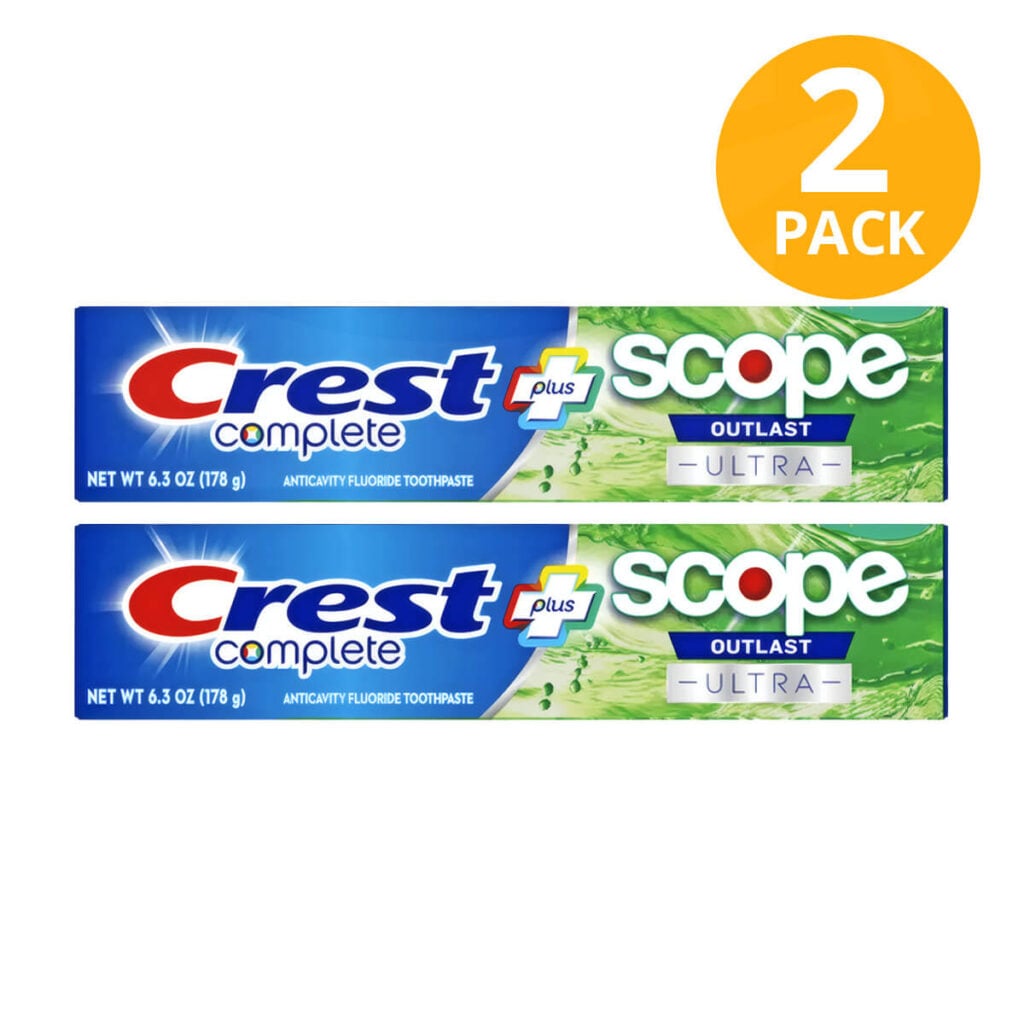 Crest Complete Scope Outlast Ultra, Crema Dental, 6.3 OZ (Pack de 2 ...