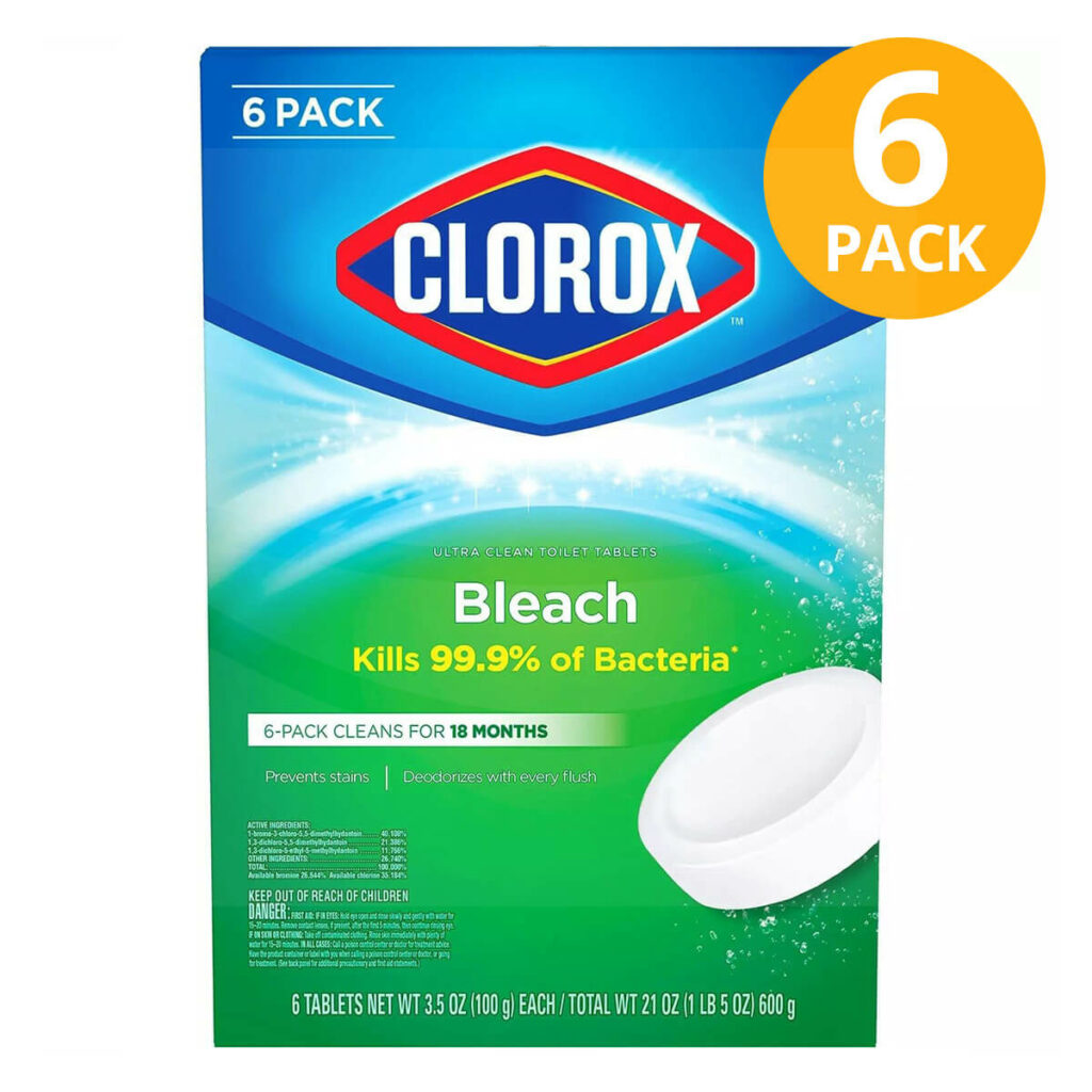 Clorox Ultra Clean Toilet Bowl Cleaner Tablets with Bleach, 3.5 OZ ...