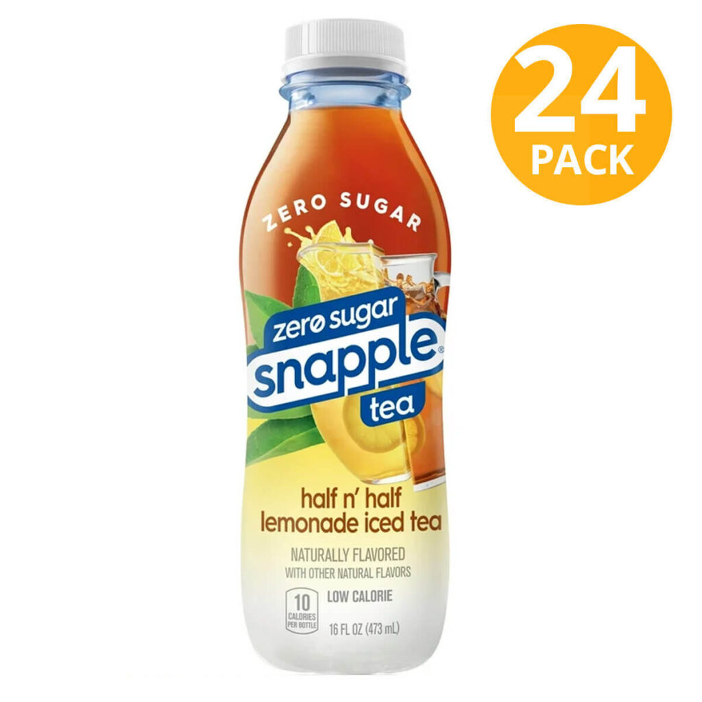 Snapple Zero Sugar, Half n Half Lemonade Iced Tea, 16 OZ (Pack de 24 ...