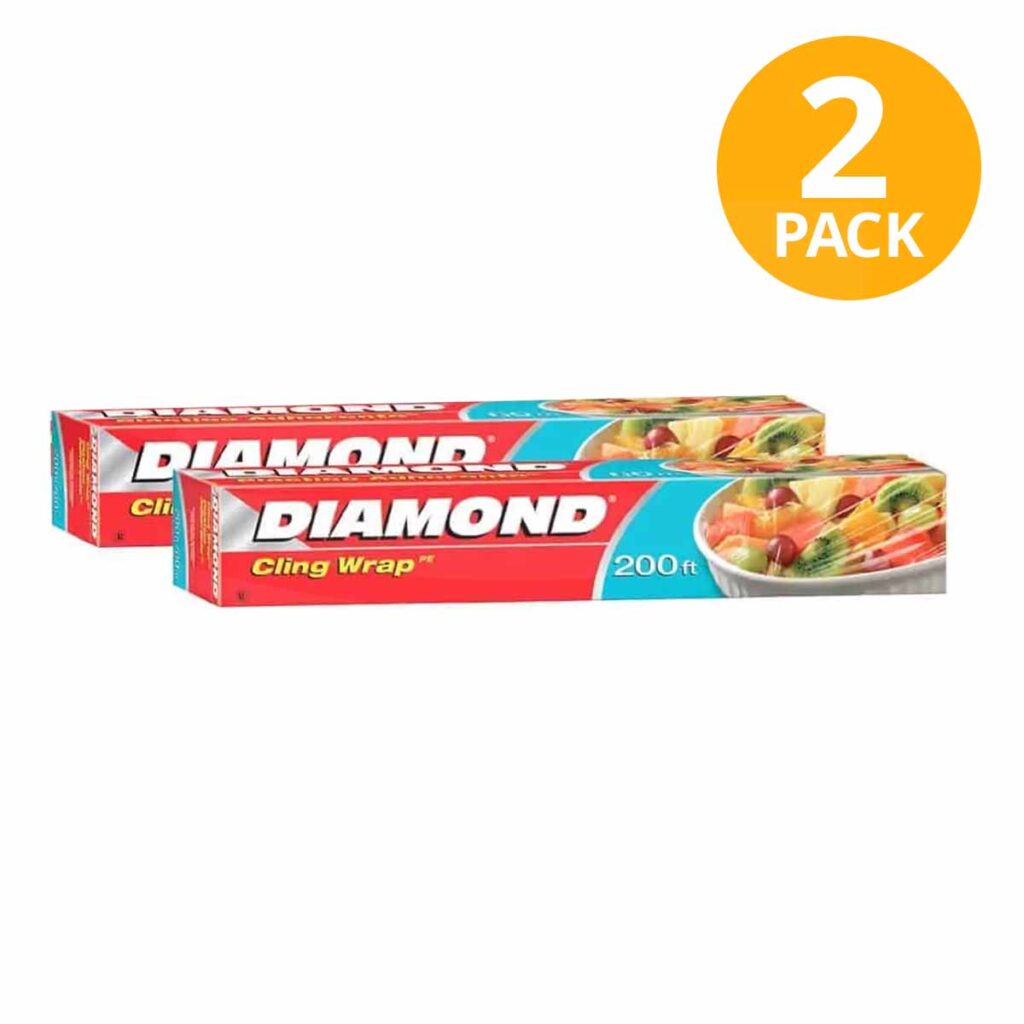 Diamond Plástico Adherente Cling Wrap, 200 ft (Pack de 2) - Superunico ...