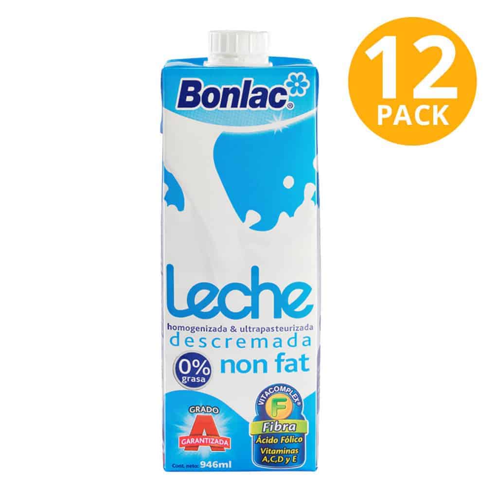 Leche Bonlac Descremada 0%, 946 ml (Pack de 12) - Superunico - El ...