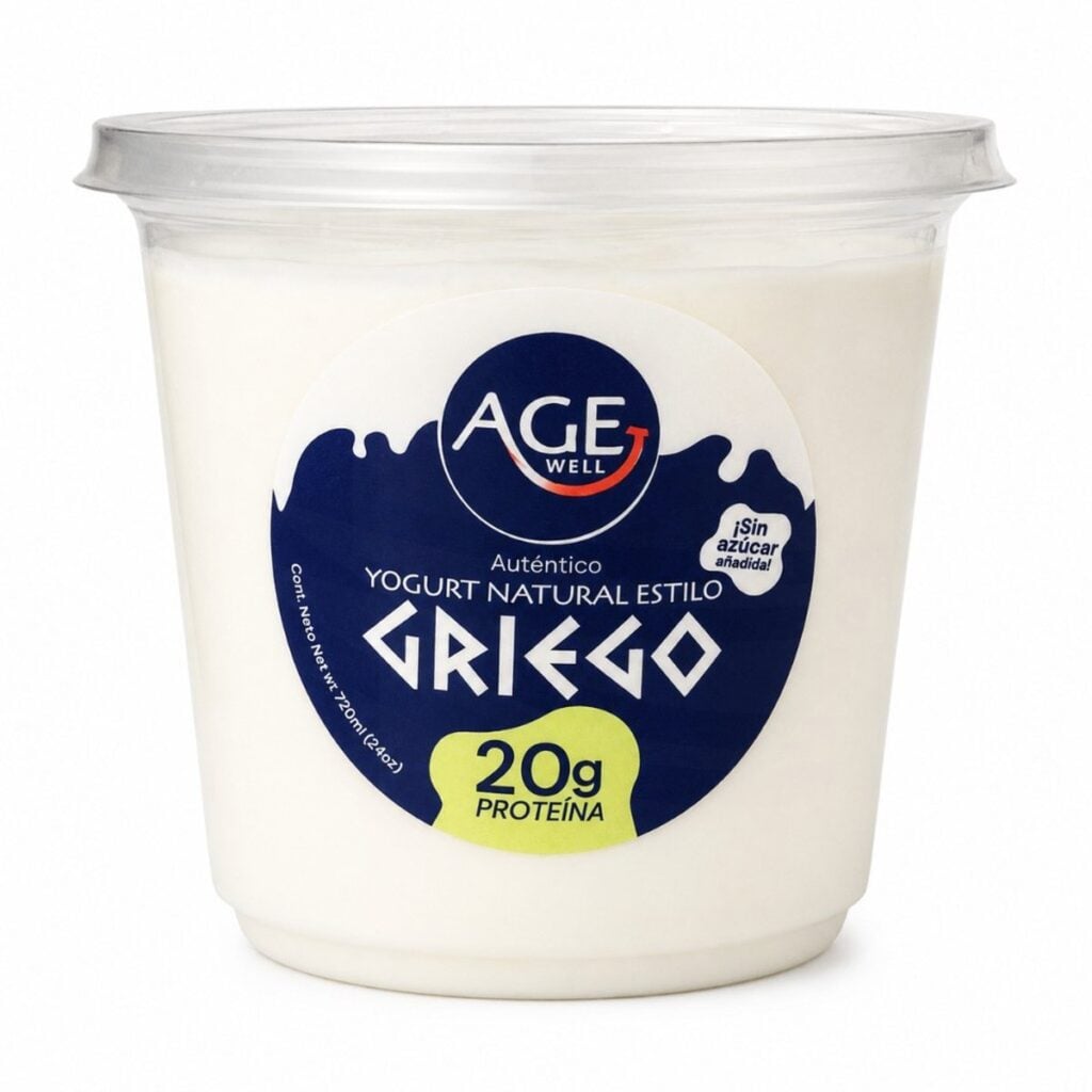 Yogurt Griego Natural Plain (Sin Azúcar Añadida) Age Well, 24 OZ ...