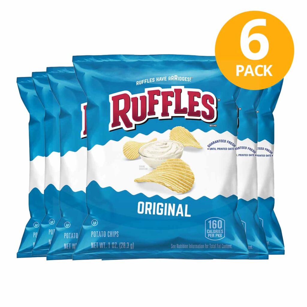 Ruffles Original, Potato Chips, 1 OZ (Pack de 6) - Superunico - El ...