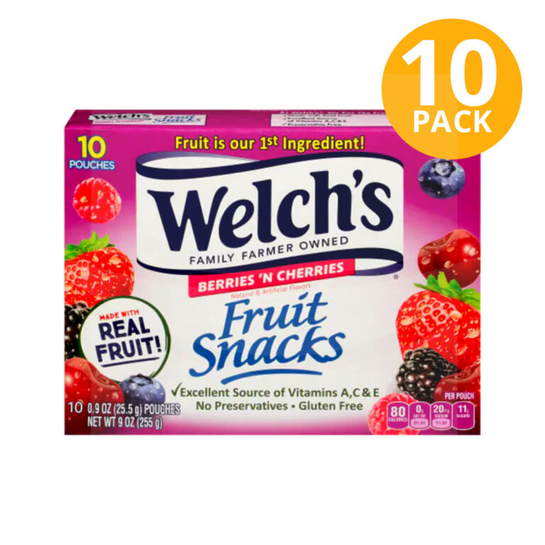 Welch, Fruit Snacks Berries ’N Cherries Gummies, 0.9 OZ (Pack de 10 ...