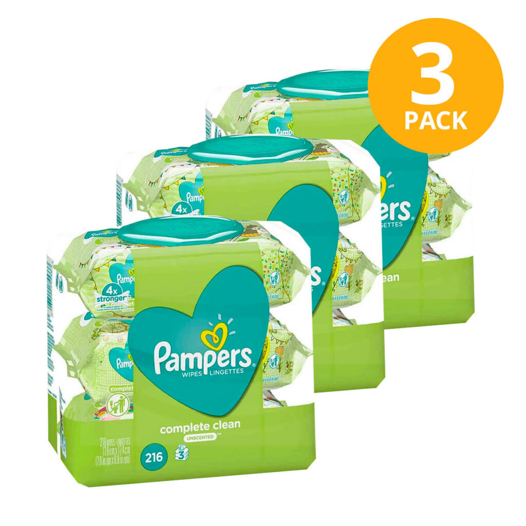 Pampers Complete Clean Unscented, 648 Wipes (Pack de 3) - Superunico ...