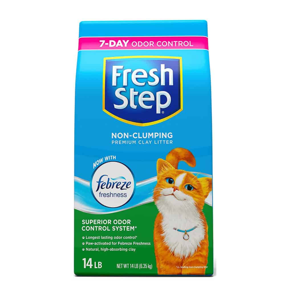 Arena Fresh Step Non Clumping Clay Cat Litter, Scented, 14 lb (6.35 kg ...