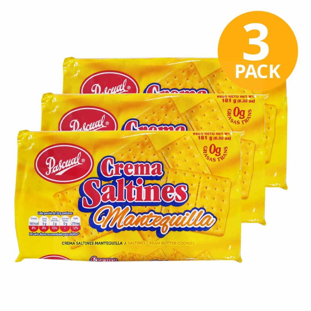 Galletas Crema Saltines Mantequilla, 9 Paquetitos (Pack 3 x 3 ...