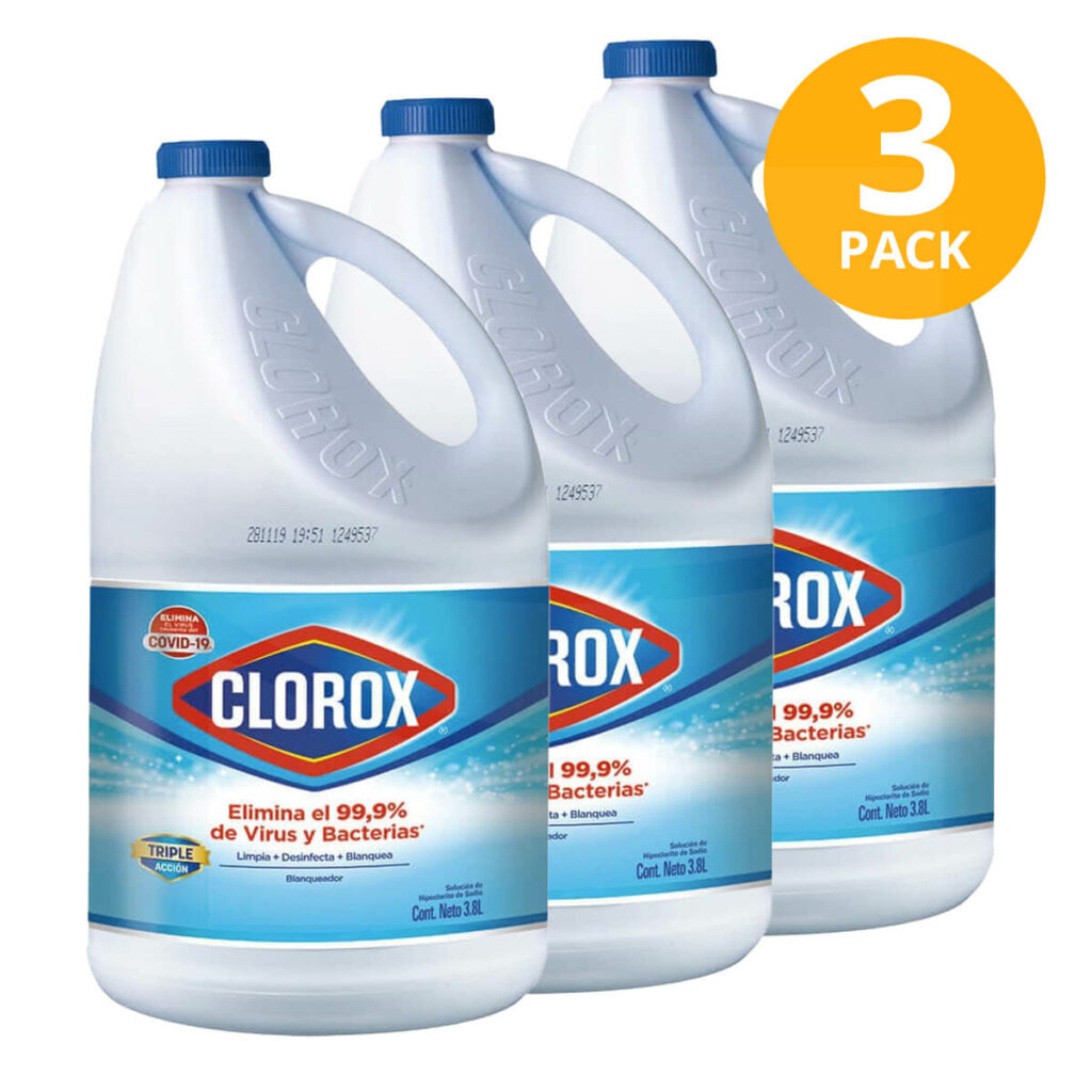 Clorox Blanqueador Original, Cloro, 1 Galón (Pack de 3) - Superunico ...