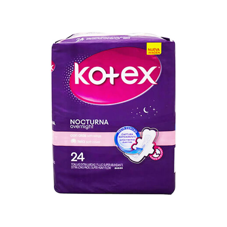 Kotex Nocturna con Alas, 24 Toallas Femeninas - Superunico - El Supermercado 100% Online de Panamá