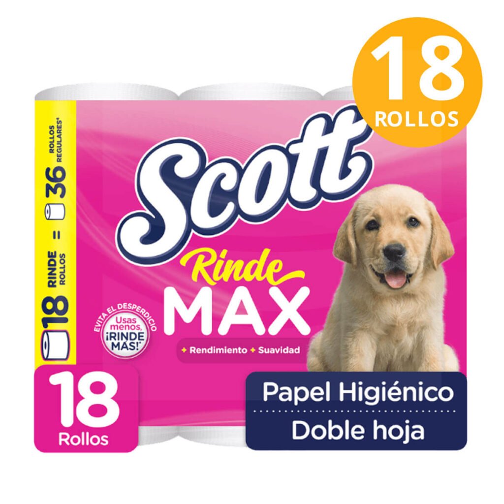 Scott Papel Higiénico Rindemax, 18 Rollos Doble Hoja - Superunico - El ...