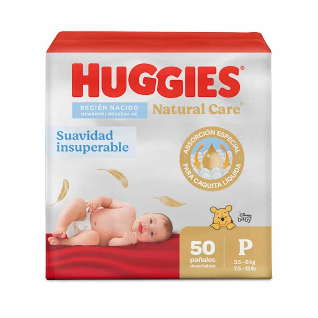 Huggies Puro y Natural, Recién Nacido, P1, 50 Pañales - Superunico - El ...