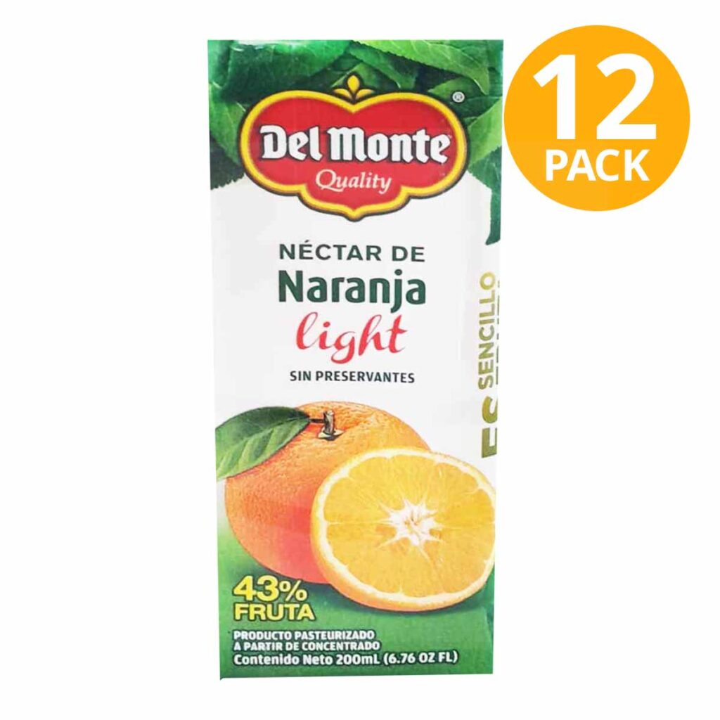 Del Monte Light Néctar Naranja 200 ml (Pack de 12) - Superunico - El ...