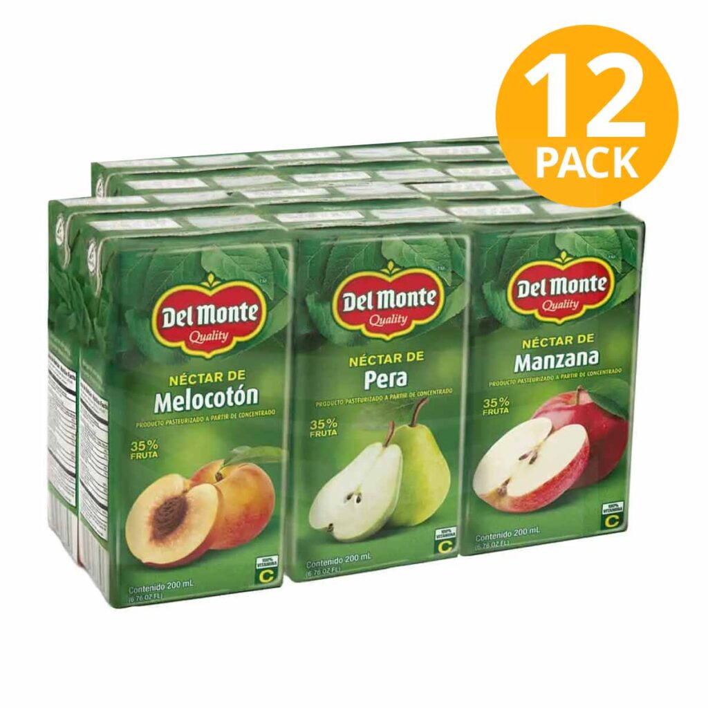 Del Monte Néctar Surtido 200 ml, 12 Unidades (Pack de 2 x 6 ...