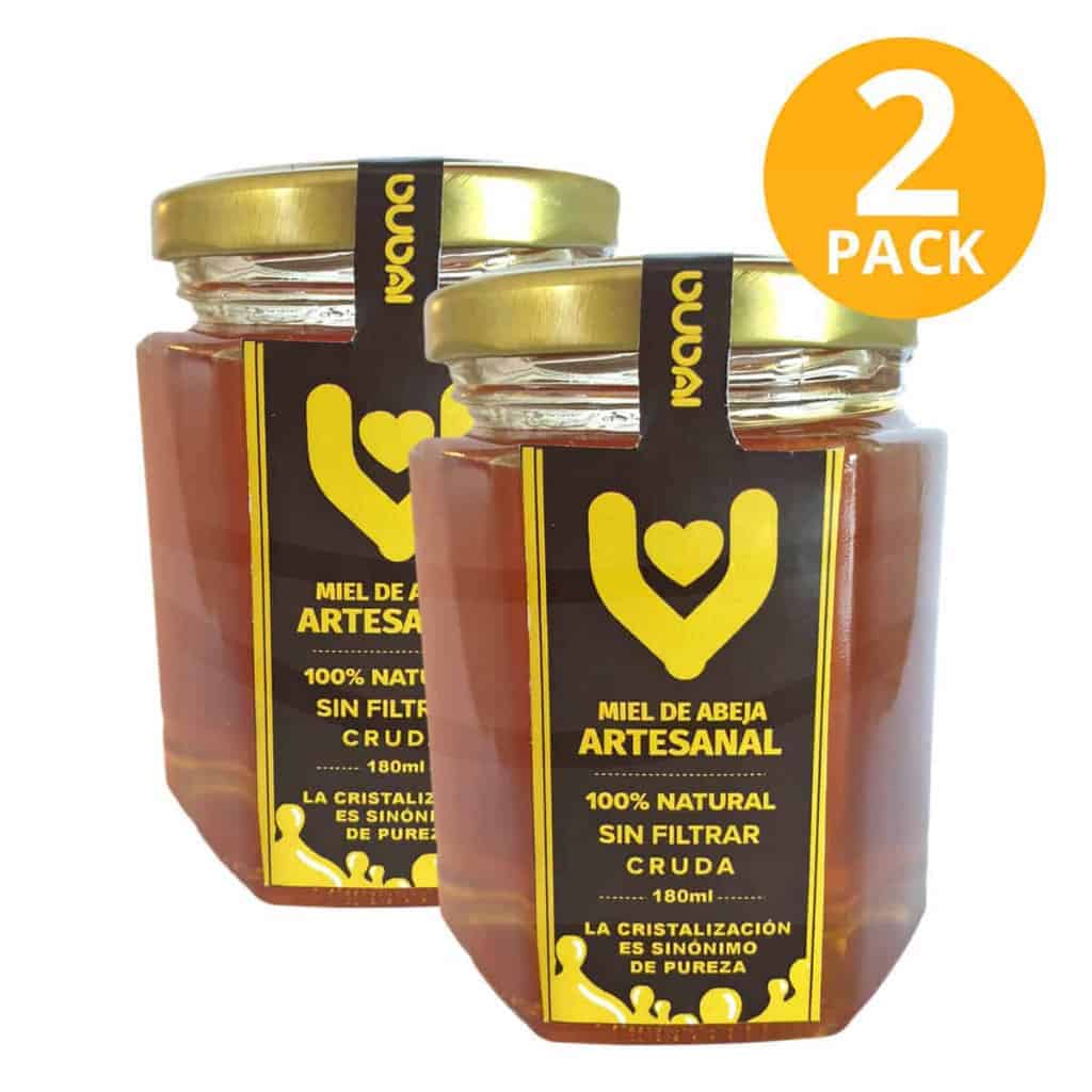 Miel de Abeja Artesanal 100% Natural, Ivana, 180 ml (Pack de 2 ...