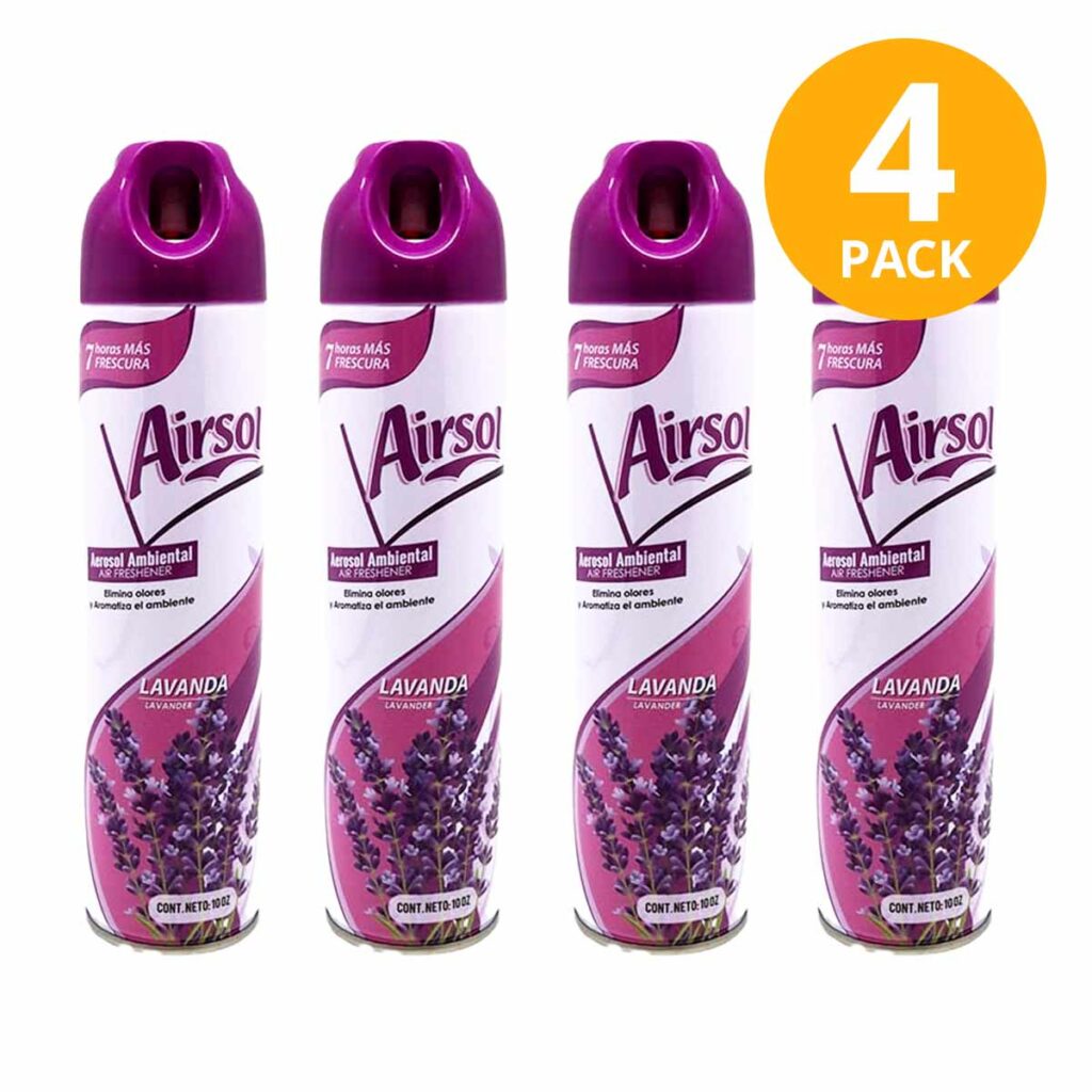 Aerosol Ambiental Airsol, Lavanda, 10 OZ (Pack de 4) - Superunico - El ...