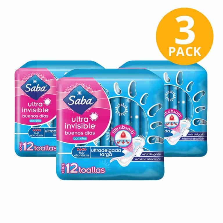 Saba Buenas Noches Con Alas Nocturna Extra Largas, 24 Toallas Femeninas ...