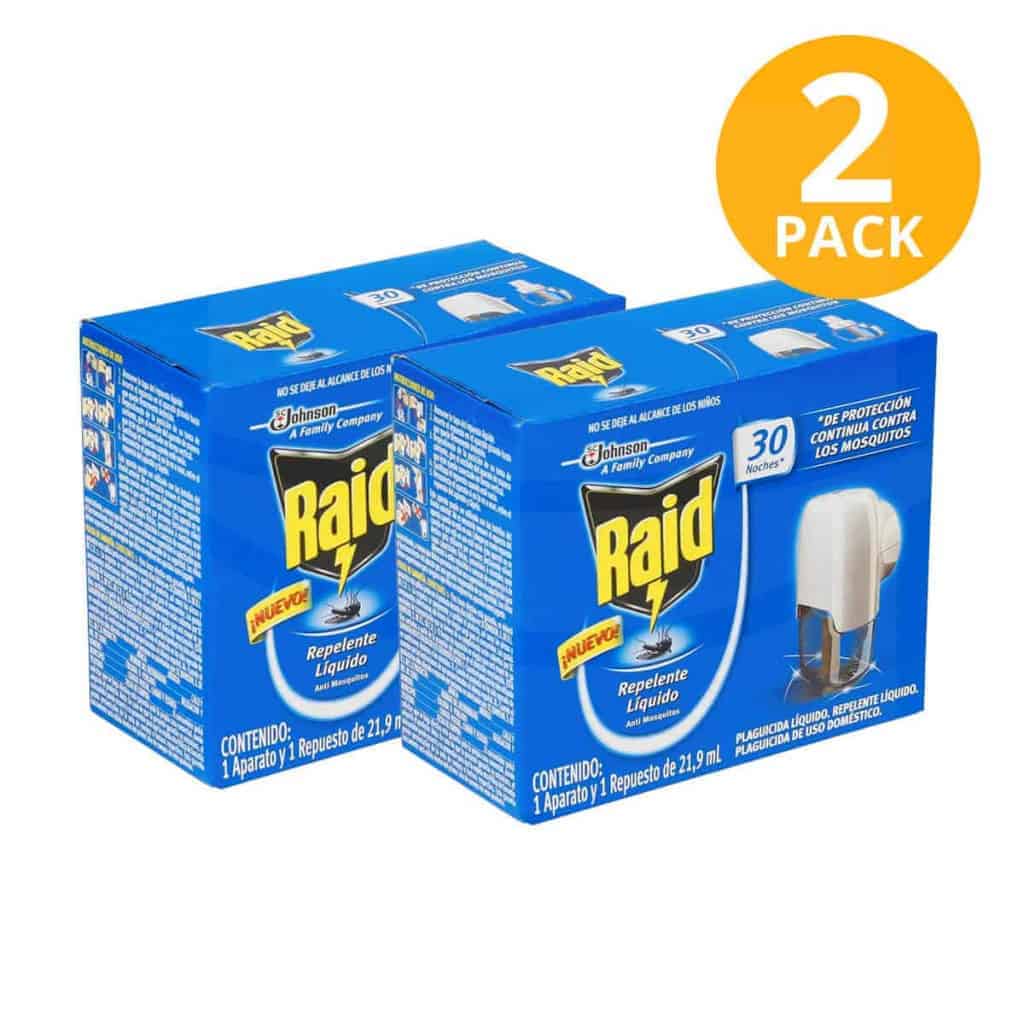 Raid Repelente Líquido Anti Mosquitos Eléctrico (Pack de 2 ...