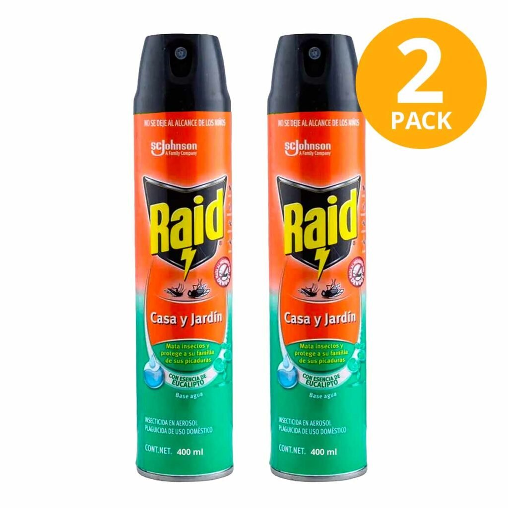Raid Casa y Jardín con Esencia de Eucalipto, Spray Insecticida 400 ml ...