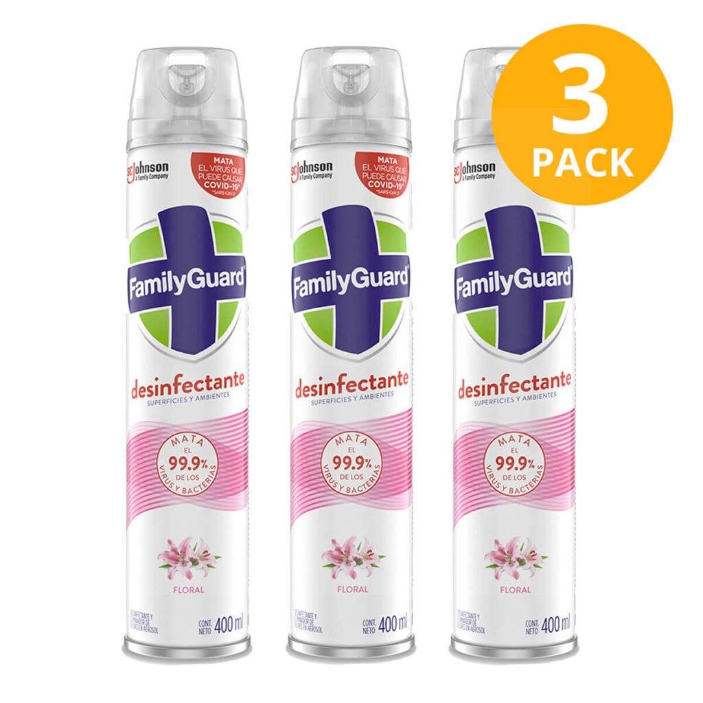Family Guard, Spray Desinfectante y Eliminador de Olores, Floral 400 ml ...