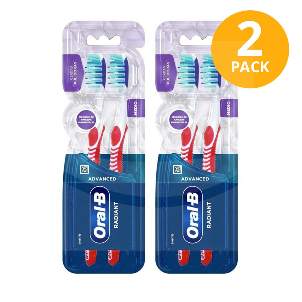 Oral-B Radiant Advanced, 4 Cepillos Dentales (Pack de 2 x 2 ...