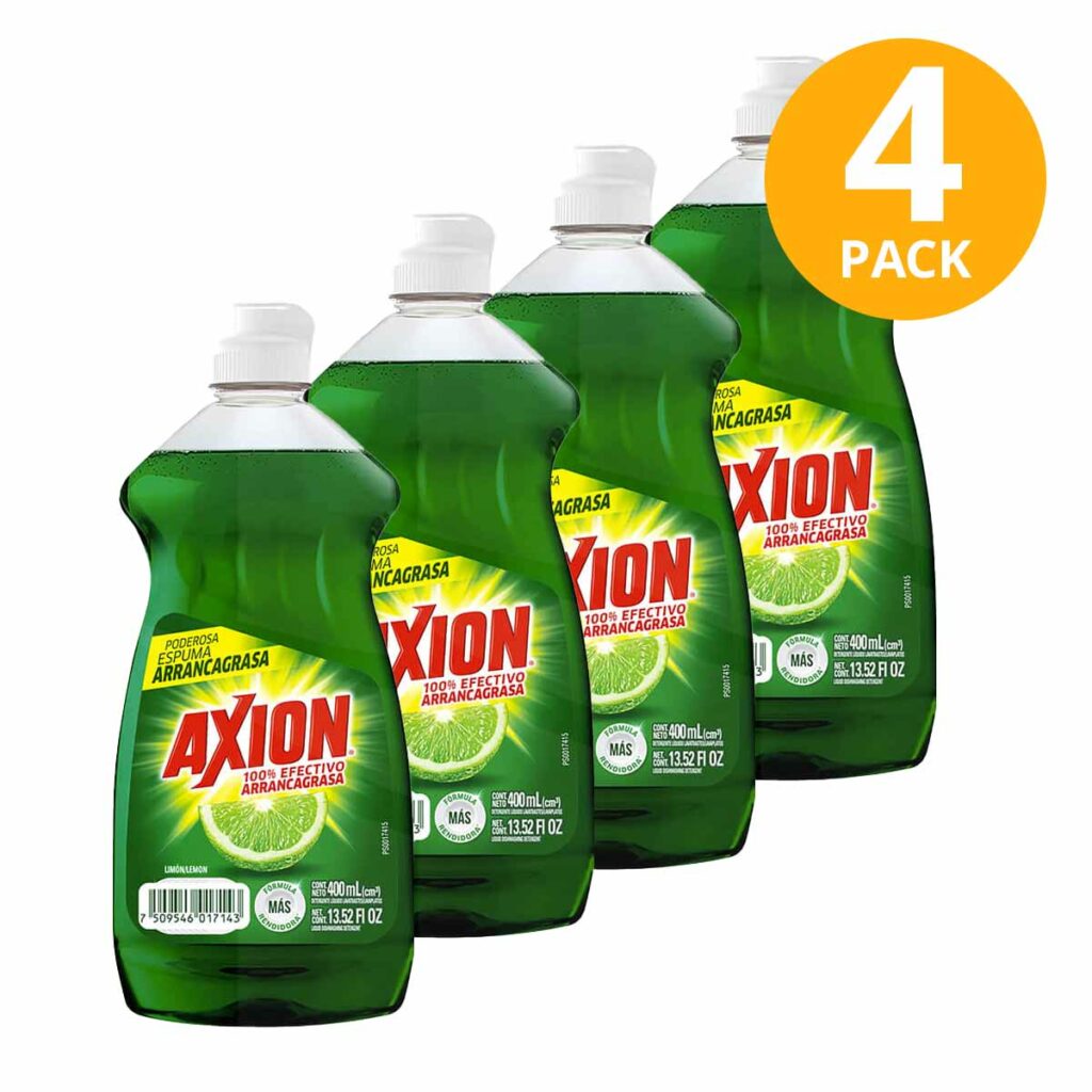 Axion Limón, Jabón Líquido para Platos, 400 ml (Pack de 4) - Superunico ...
