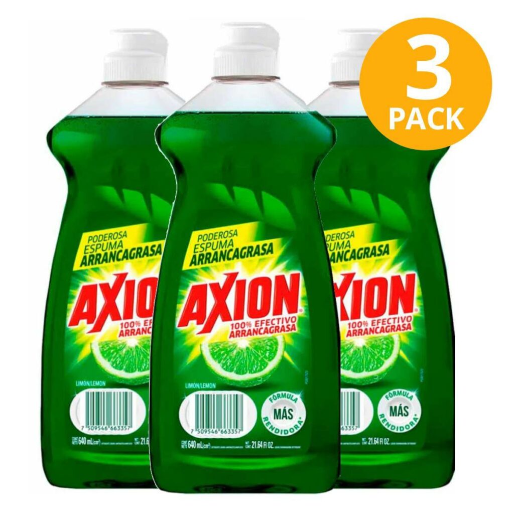 Axion Limón, Jabón Líquido para Platos, 640 ml (Pack de 3) - Superunico ...