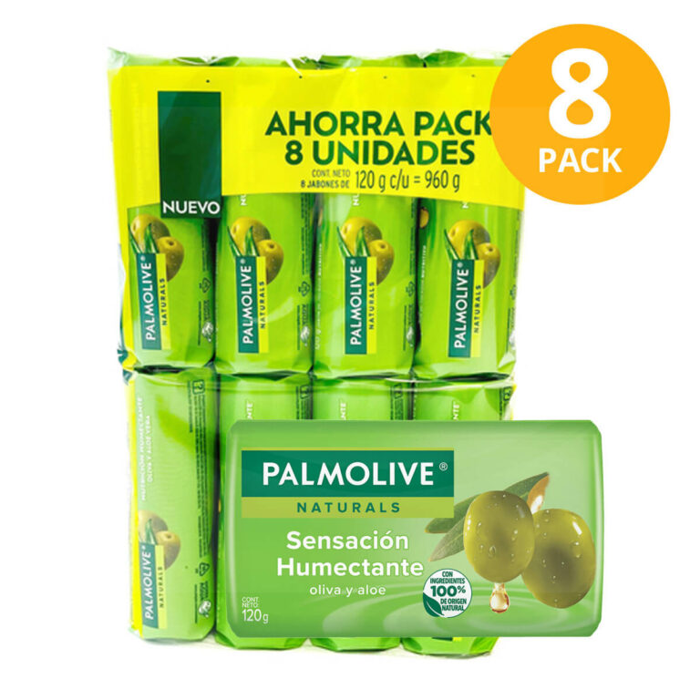 Palmolive Naturals, Jabón en Barra de Oliva y Aloe, 120 gr (Pack de 8 ...