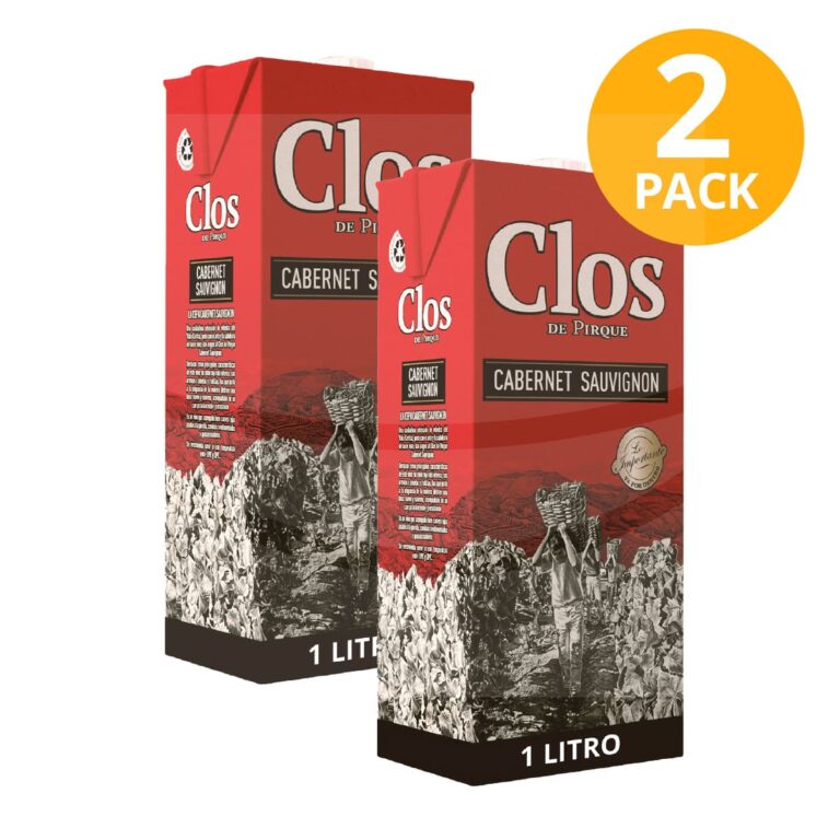 Clos de Pirque, Cabernet Sauvignon, Vino Tinto, Tetrapack 1 L (Pack de ...