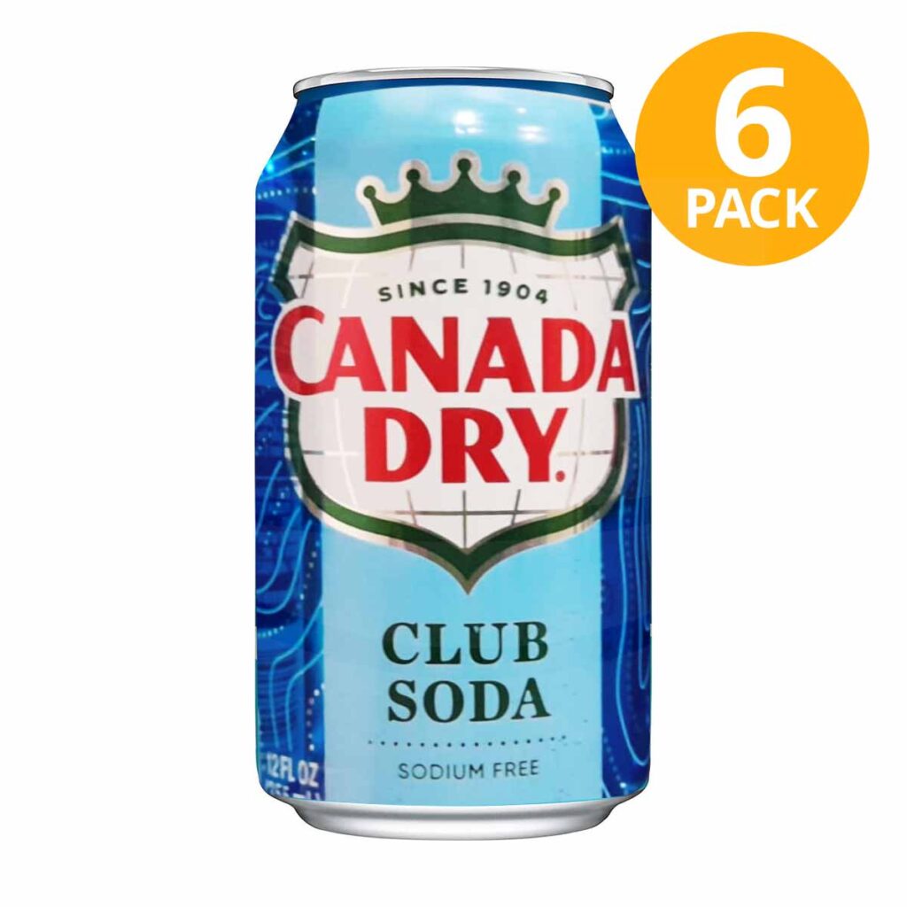 Canada Dry, Club Soda, Sodium Free, Importada, 355 ml (Pack de 6 ...