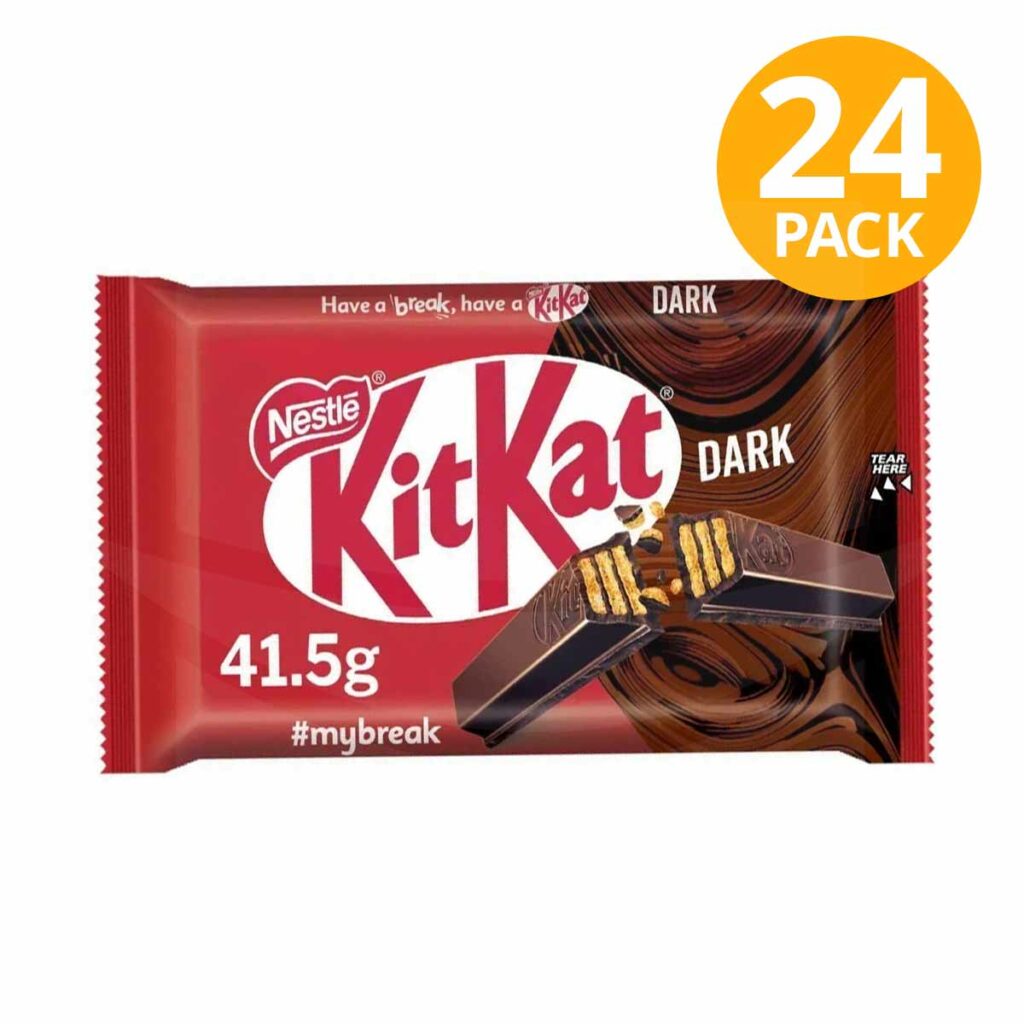 Kit Kat Dark 4 Finger Barra de Chocolate Negro, 41.5 gr (Pack de 24 ...