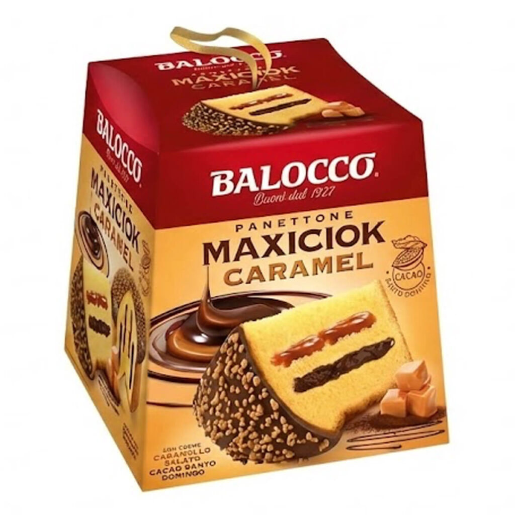 Panettone Balocco Maxiciok Caramel, 800 gr - Superunico - El ...