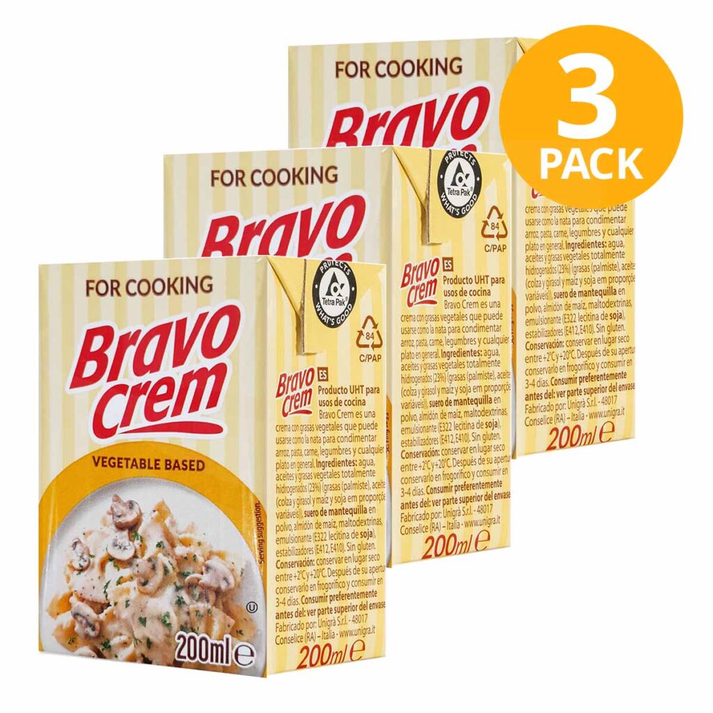 Bravo Crem, Crema de Cocinar, 200 ml (Pack de 3) - Superunico - El ...