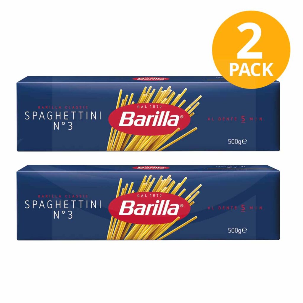 Barilla Spaghetti No. 3, 500 gr (Pack de 2) - Superunico - El ...
