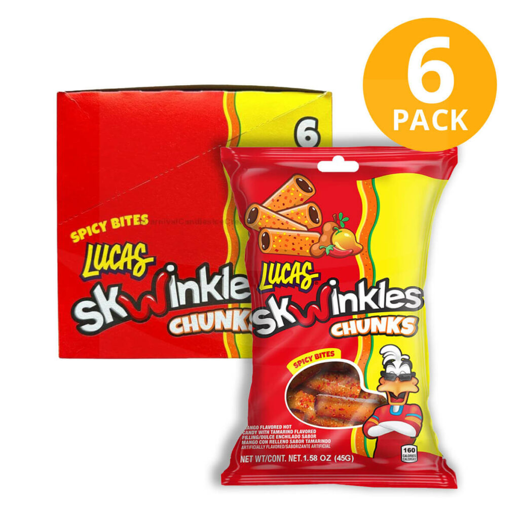 Lucas Skwinkles Chunks, Sabor Mango Relleno Tamarindo, 45 gr (Pack de 6) - Superunico - El ...