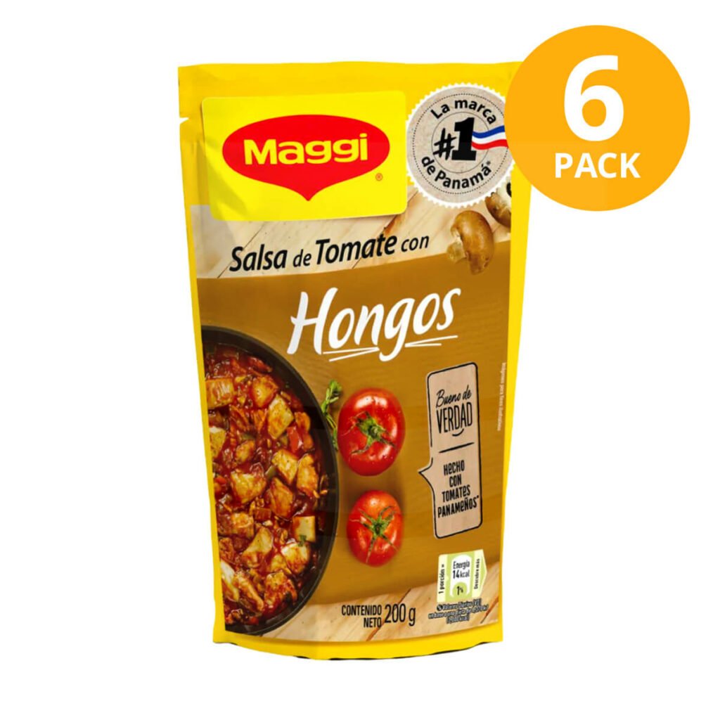 Maggi Salsa de Tomate con Hongos Doypack, 200 gr (Pack de 6 ...