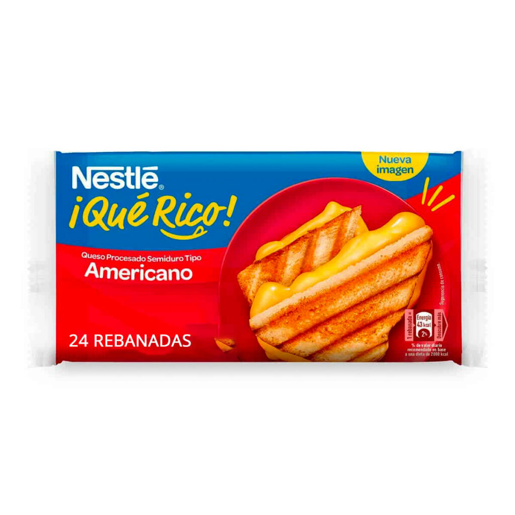 Nestlé Queso Americano 24 Rebanadas, 384 gr - Superunico - El ...