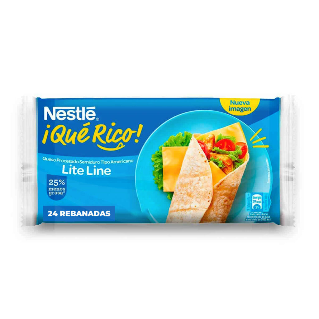 Nestlé Queso Americano Lite Line 24 Rebanadas, 360 gr - Superunico - El ...