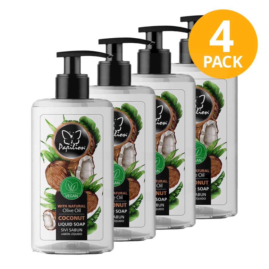 Jabón Liquído para Manos Coconut, Papilion, 400 ml (Pack de 4) - Superunico - El Supermercado ...