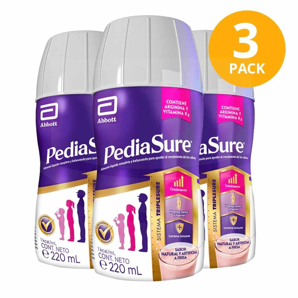 Pediasure Líquido, Fresa, 220 ml (Pack de 3) - Superunico - El ...
