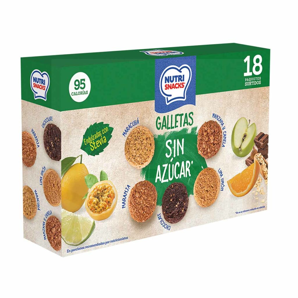 Nutrisnacks Sin Azúcar, Galletas Surtidas, 18 Paquetes Surtidos ...
