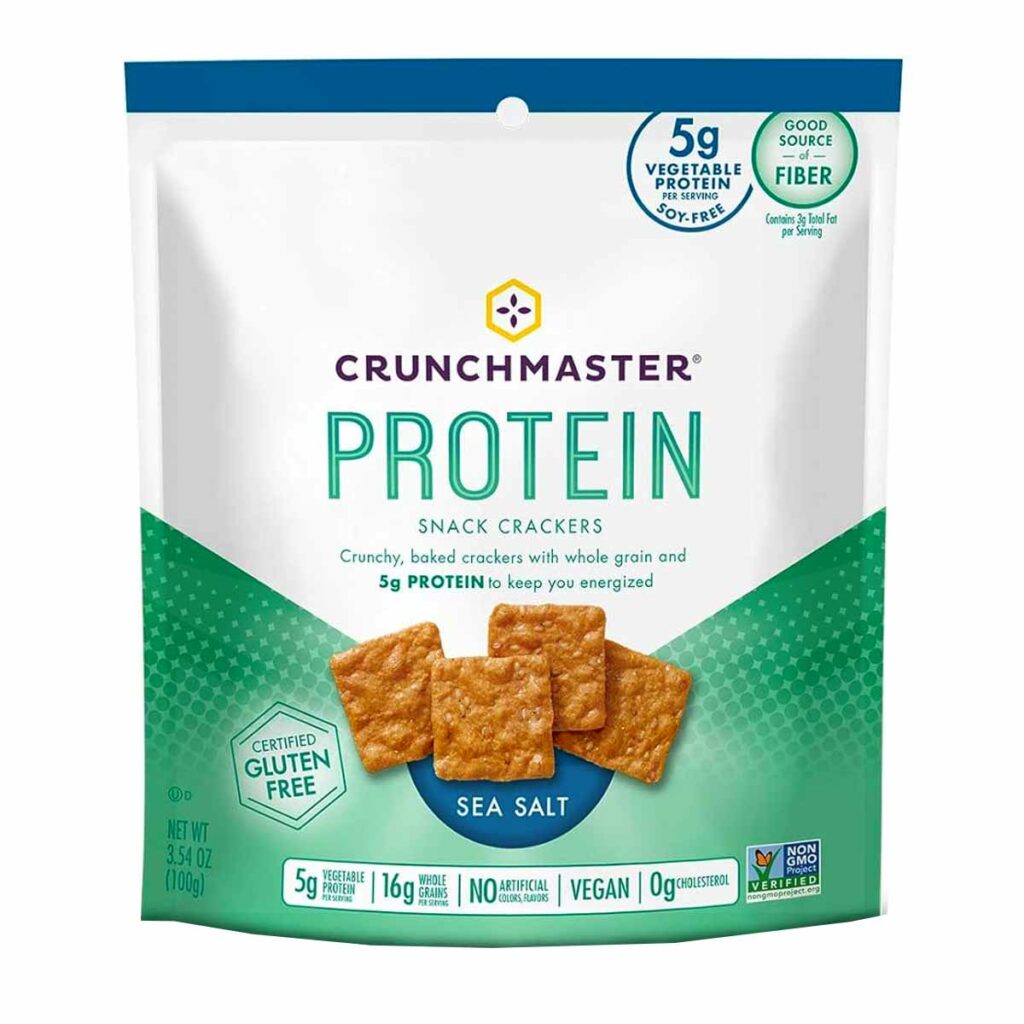 Crunchmaster Protein Sea Salt, Galletas Snack Crackers, 3.54 OZ ...