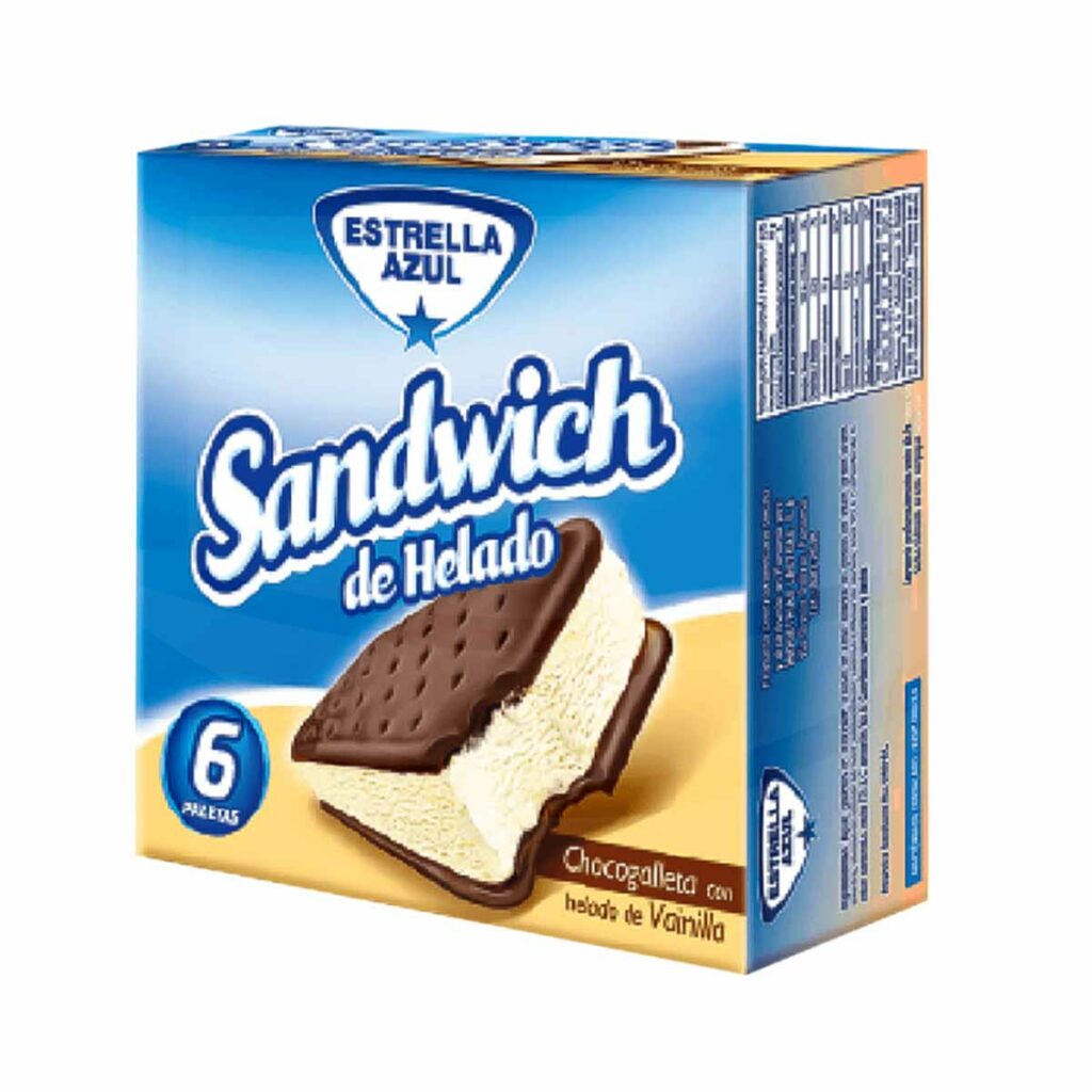 Sandwich de Helado, Estrella Azul, 6 Unidades - Superunico - El ...