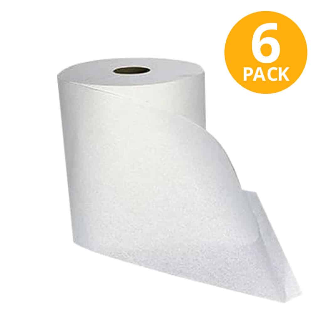 Papel Toalla Jumbo en Rollo Blanco, 300 m 1 Ply, Camelot (Pack de 6 ...
