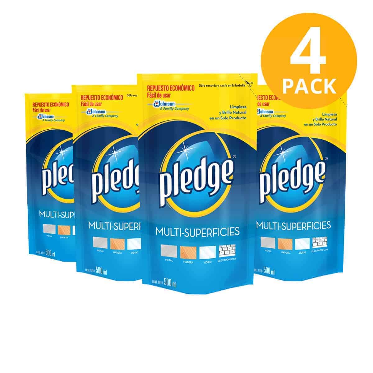 Pledge Multisuperficies, Limpiador de Muebles y Superficies, Refill 500 ...